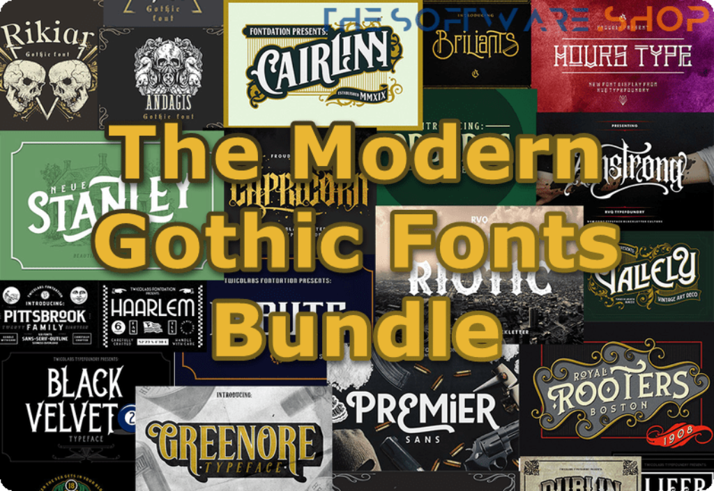 The Modern Gothic Fonts Bundle: 98% Off + 10% Off Pixelo Coupon