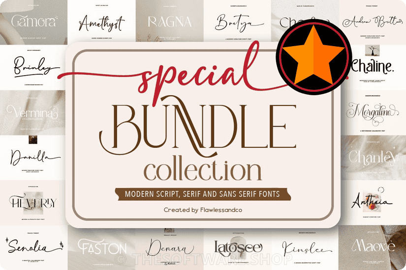 Special Font Bundle 6: 20 Premium Fonts - Free